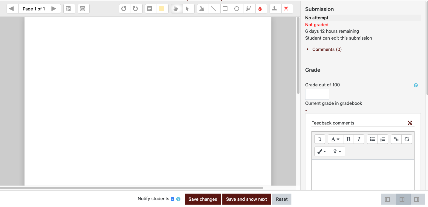 Using Pdf Markup In New Moodle For Grading Assignments Morningside